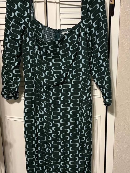 Reformation | Dresses | Reformation Dark Green And Light Teal ...